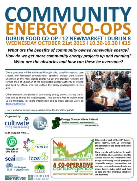 Community Energy Co Operatives Event Energy Co Operatives Ireland