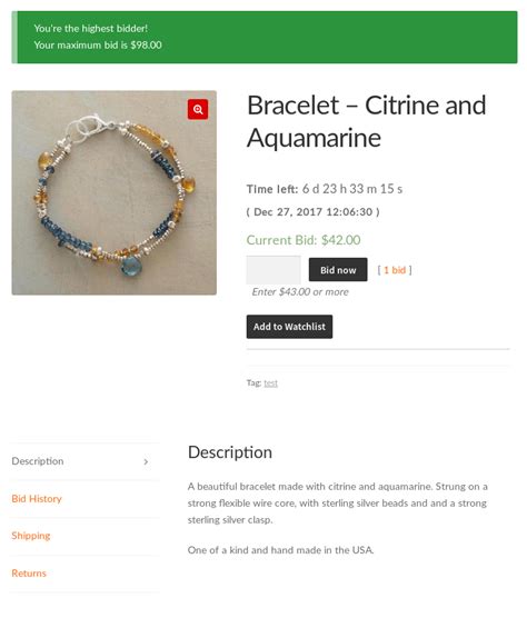 Woocommerce Auctions Pro A Wordpress Auctions Plugin