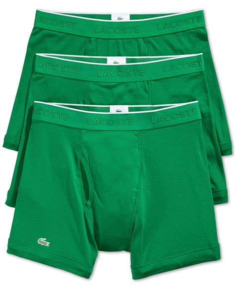 Lacoste Mens Boxer Briefs 3 Pack In Green For Men Lyst