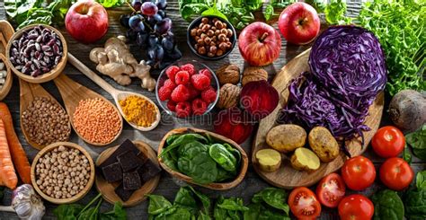 Foods Rich In Antioxidants Healthy Diet Stock Image Image Of Tomato