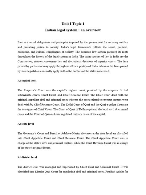 Indian Legal Systems Pdf