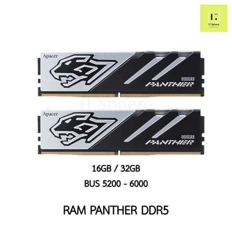 Ram Apacer Panther Ddr5 16gb 32gb Bus5200 5600 6000 ประกันตลอดอายุ