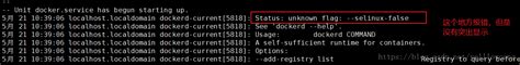docker之selinux is not supported with the overlay2 graph driver on this