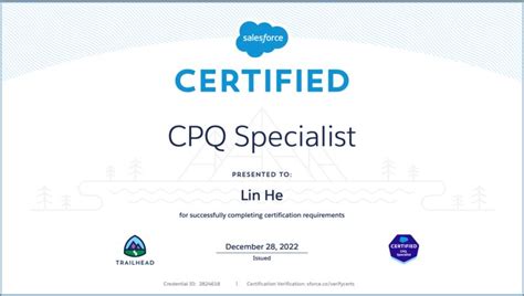 Salesforcecertified Salesforcecpq Lin He 42 Comments