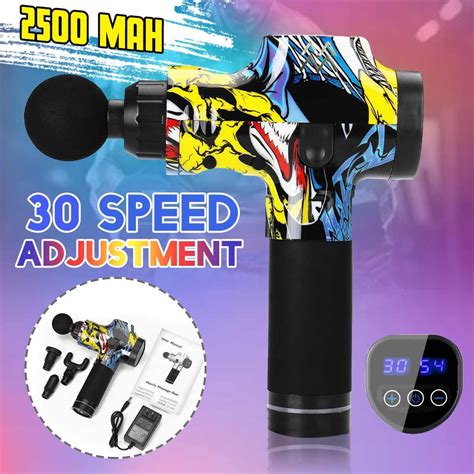 30 Speeds Lcd Electric Fascia Gun Muscle Massager High Frequency