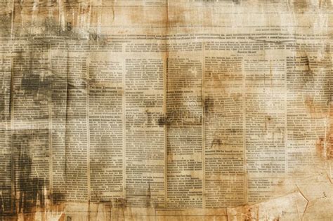Newspaper Paper Grunge Vintage Old Aged Texture Background Unreadable