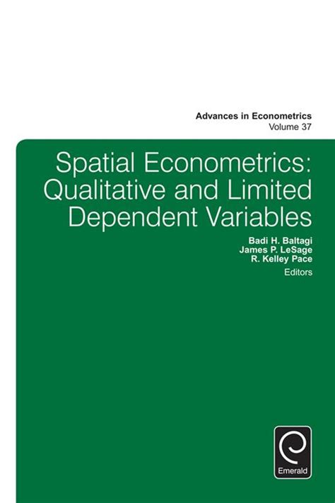 References Spatial Econometrics Qualitative And Limited Dependent Variables Books Gateway