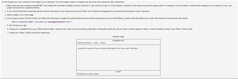 Solved For This Assignment You Ll Create The Home Page For Chegg