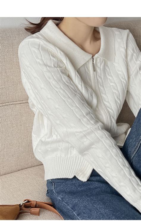 헤브링 꽈배기 투웨이 니트집업가디건