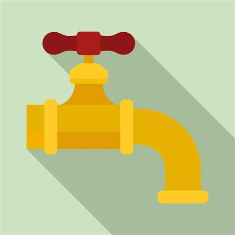 Icono de grifo de agua ilustración plana del icono de vector de grifo