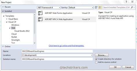 Different View Engines Razor And ASPX In Single MVC 4 Application With