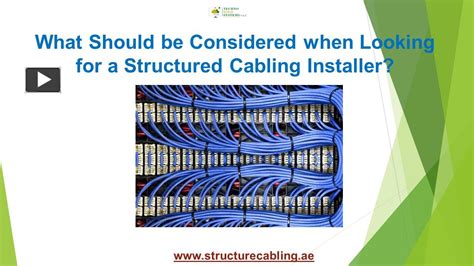 Ppt What Should Be Considered When Looking For A Structured Cabling