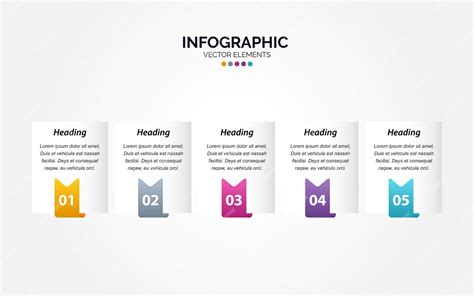 Premium Vector Timeline 5 Options Horizontal Infographic For Presentations Workflow Process