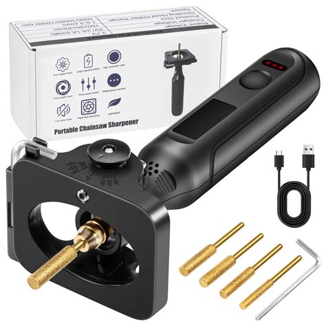 Nazzo Electric Chainsaw Sharpener Rechargeable Portable Chain Saw Sharpener Tool