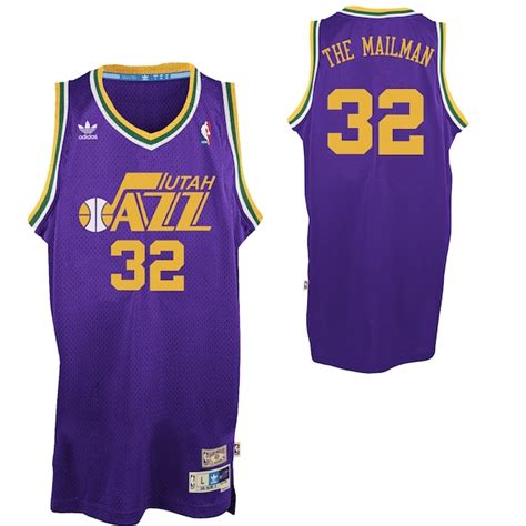 Adidas Karl Malone Utah Jazz The Mailman Soul Swingman Nickname Jersey