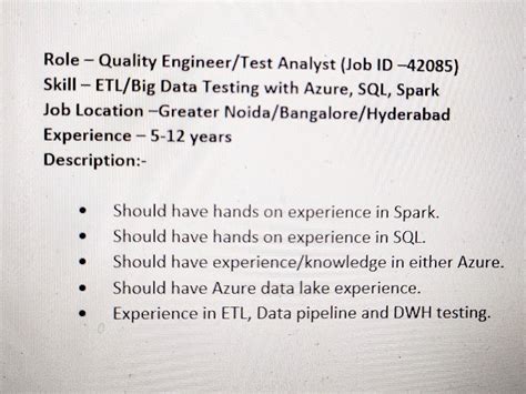 Jeetendra Gupta On Linkedin Qa Openings Dm Your Resume