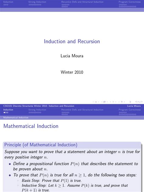 induction and recursion lucia moura download free pdf prime number
