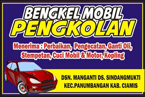 Contoh Spanduk Bengkel Motor Atau Mobil Cdr KARYAKU