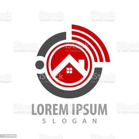 와이파이 신호 개념 디자인 서클 하우스 기호 그래픽 템플릿 요소 벡터 0명에 대한 스톡 벡터 아트 및 기타 이미지 0명 디자인 로고 Istock
