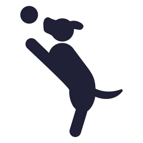 Diseño PNG Y SVG De Silueta De Un Jugador De Perros Saltando Para Camisetas
