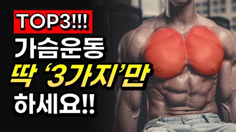 가슴 운동은 딱 이 3가지만 하면 됩니다 이 방식대로 하세요 가슴근육 키우는 방법 가슴운동 루틴 벤치프레스 대흉근 Youtube
