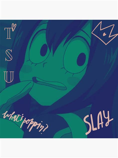 Tsuyu Asui Tsu Green Doodle Design Sticker For Sale By Anime Frenzzzy Redbubble