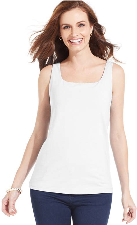 Karen Scott Shelf Bra Tank Top 12 Macys Lookastic