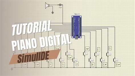 Tutorial Simulide Piano Digital Midi Controller Arduino Nano