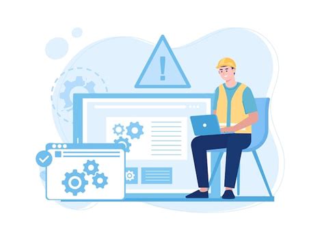 Premium Vector Laptop Troubleshooting Service Trending Concept Flat