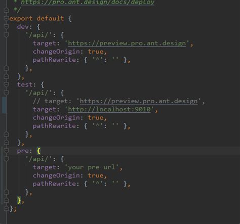 🧐 问题 如何只用一个文件管理api，开发环境 和 生产环境 下只是 前缀不同？ · Issue 7092 · Ant Designant Design Pro · Github