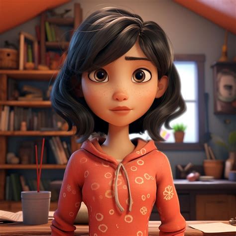 Premium Photo 3d Rendering Of Cartoon Like Asian Girl