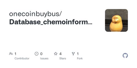 Github Onecoinbuybusdatabasechemoinformatics