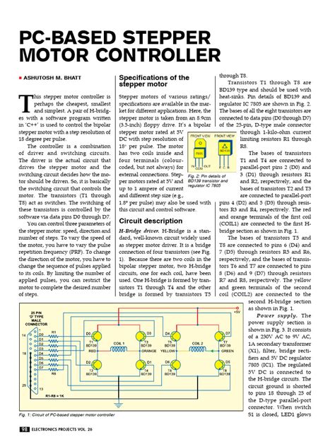 pc based stepper motor controller pdf electronics computer
