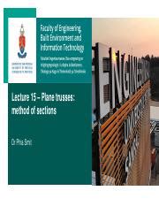 Understanding Plane Trusses Method Of Sections Explained Course Hero