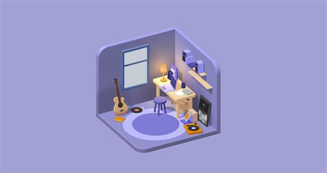 Spline 3d Room Model Behance