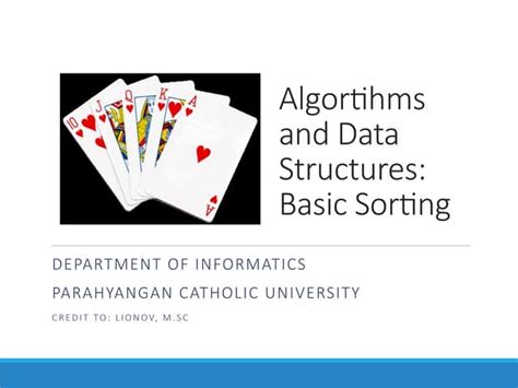 Algorithms And Data Structures Parahyangan Catholic University Credit