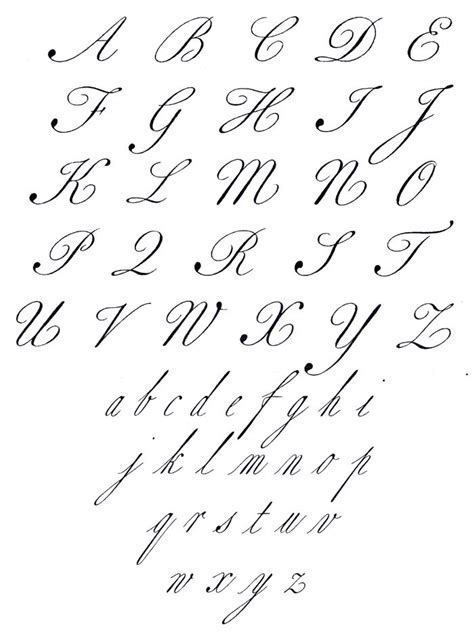 Italian Hand Cursive Letters Fancy Tattoo Fonts Cursive Hand