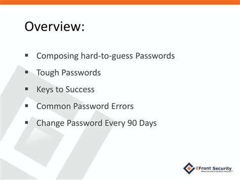 Best Practices For Password Creation Pptx
