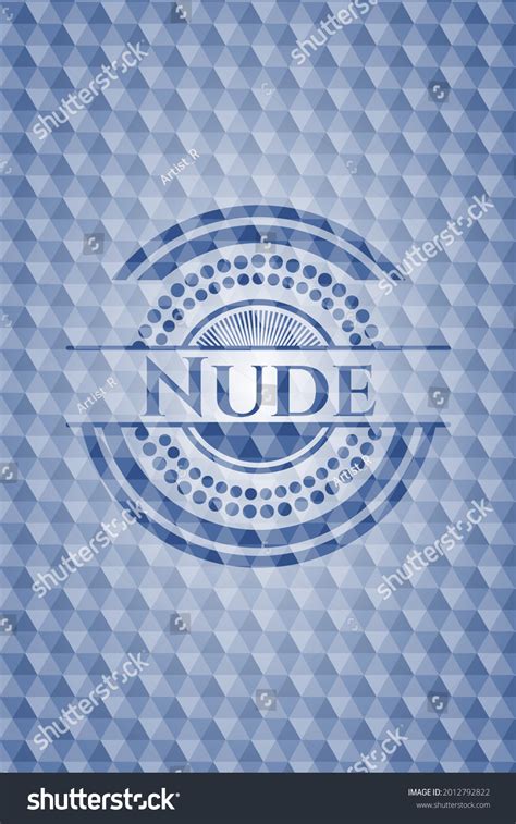 Nude Blue Hexagon Badge Vector Illustration Stock Vector Royalty Free Shutterstock