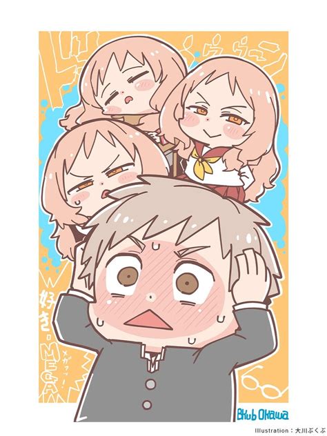 Art Mie And Komura By Pop Team Epic Author Bkub Okawa The Girl I