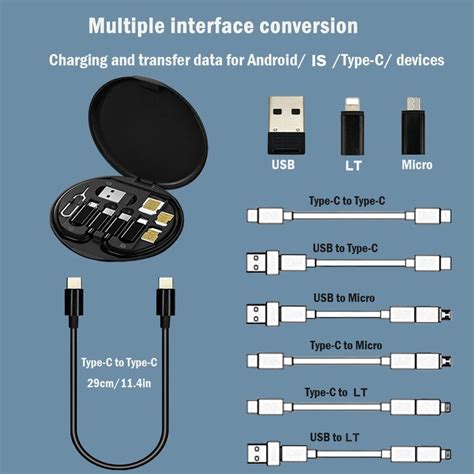 Multi Functional Usb Adapter Charging Cable Kit Portable Charger 5000mah Power Bank Hard Travel