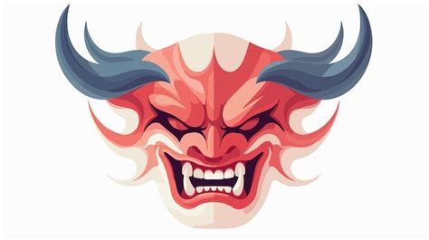 Traditional Japanese Hannya Devil Noh Mask In Kabuki Theater Premium Ai Generated Vector