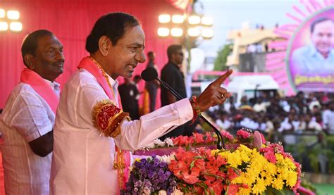 Be Wary Of Congress And Its Disruptive Potential Says Cm Kcr Telangana