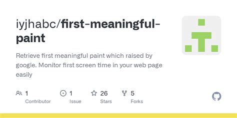 GitHub Iyjhabc First Meaningful Paint Retrieve First Meaningful