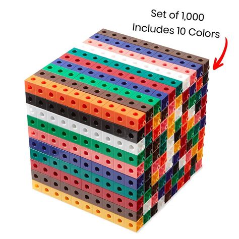 Hand2mind Pop Cubes Math Linking Cubes Plastic Cubes Snap Blocks Color Sorting Connecting