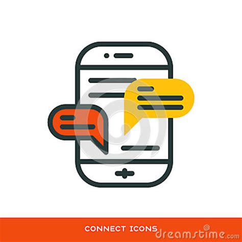 Thin Lines Connection Icon Outline Of Big Data Center Group Cloud Computing System Internet