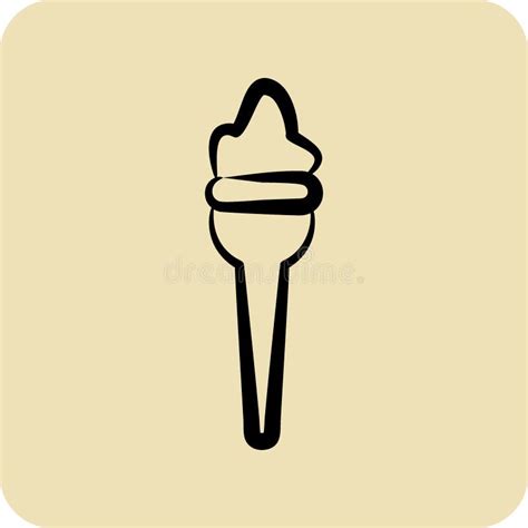 Icon Torch Related To Decoration Symbol Hand Drawn Style Simple