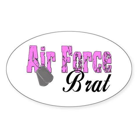 Afbrat99 Sticker Oval Air Force Brat Ver1 Oval Sticker Cafepress