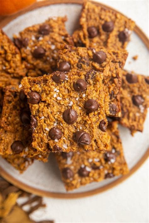 5 Ingredient Flourless Oatmeal Pumpkin Bars The Roasted Root