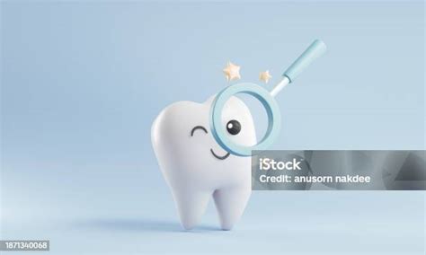 의료 치과 의사 도구 치과 캐릭터 또는 마스코트 구강 건강 및 치과 검사 치아 3d 렌더링과 흰색 만화 치아 3차원 형태에 대한